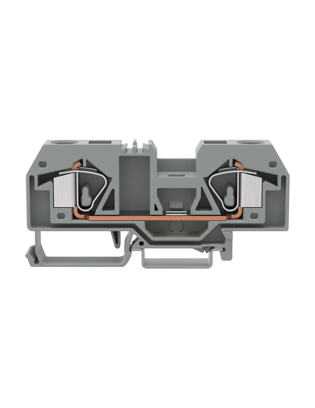 16mm² 2-Conductor Through Terminal Block, Cage Clamp, for 35mm DIN Rail