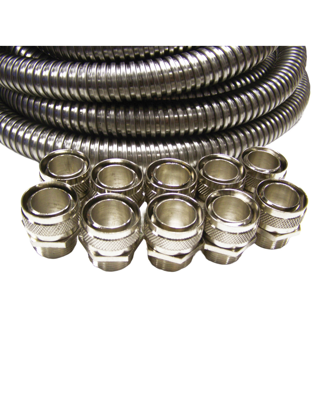 20mm PLAIN GALVANSIED STEEL CONDUIT 10m CONTRACTOR PACK WITH 10 x FIXED ...
