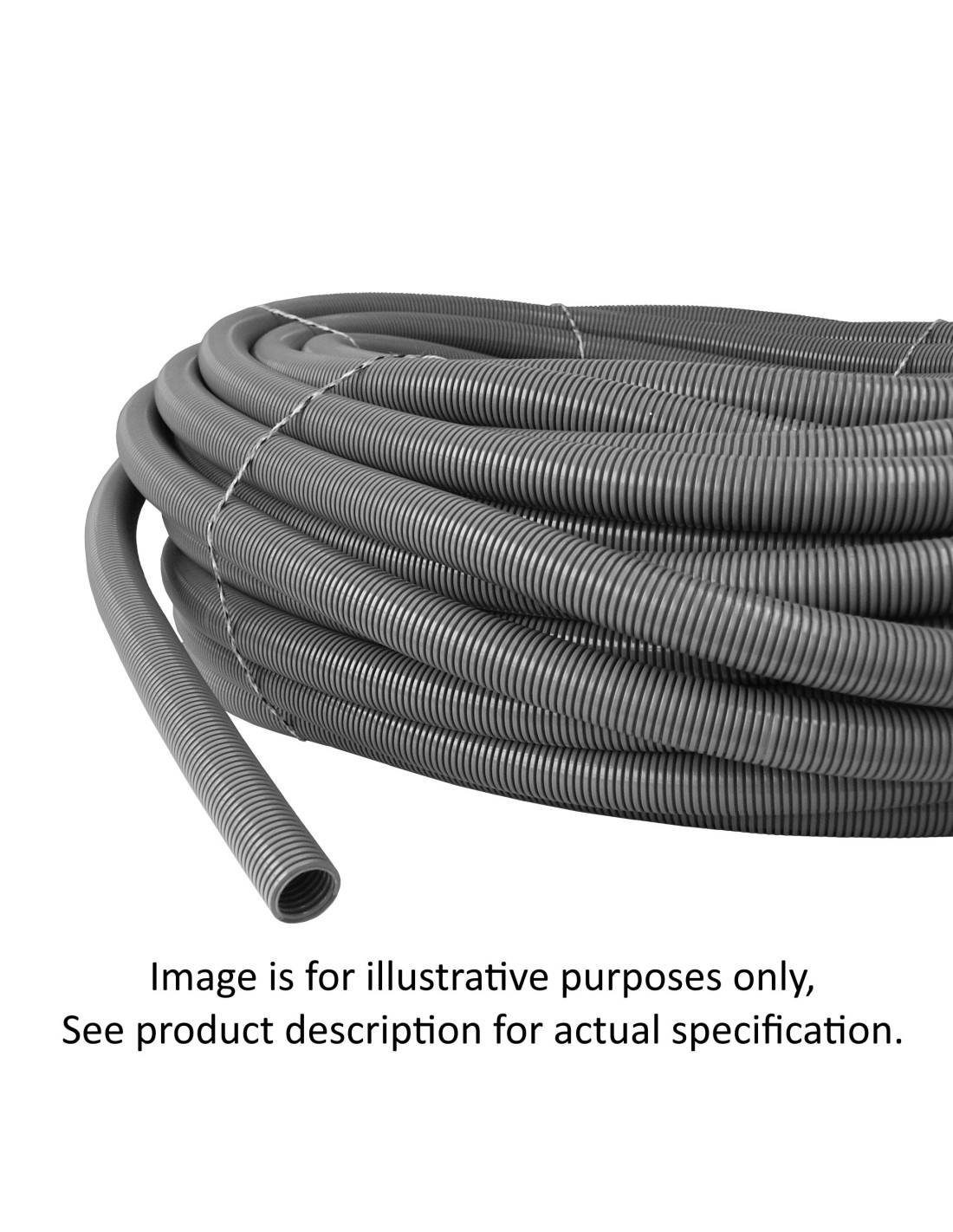 50mm NYLON CONDUIT MEDIUM DUTY VERY FLEXIBLE GREY (x10m)